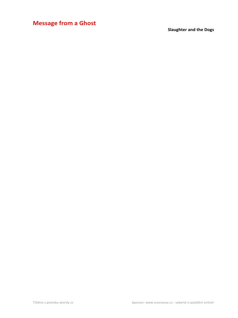 Message From A Ghost | PDF