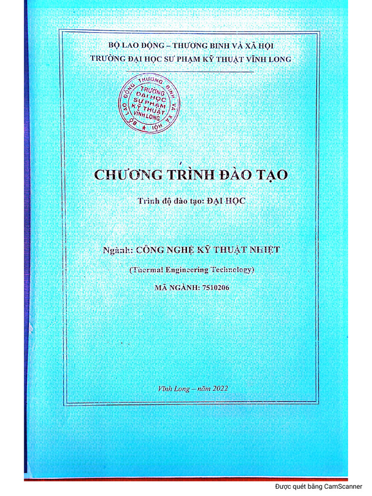 2022 - CTDT Đại học - CNKT Nhiệt | PDF