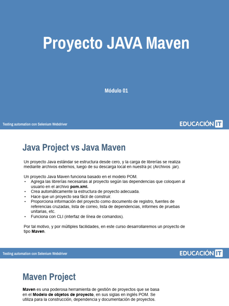 4. Proyecto JAVA Maven | PDF | Desarrollo de software | Ingeniería de software