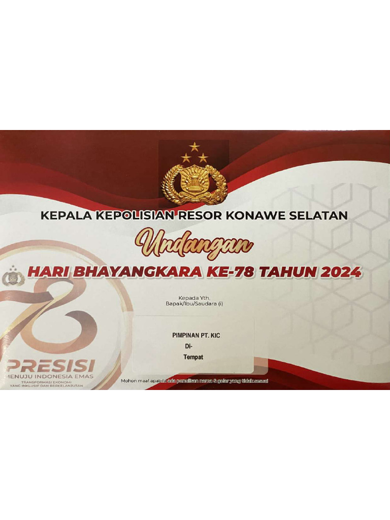 Undangan Pt. Kic | PDF