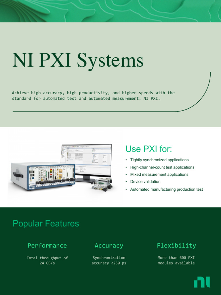 NI PXI Product Flyer | PDF | Computing | Computer Engineering