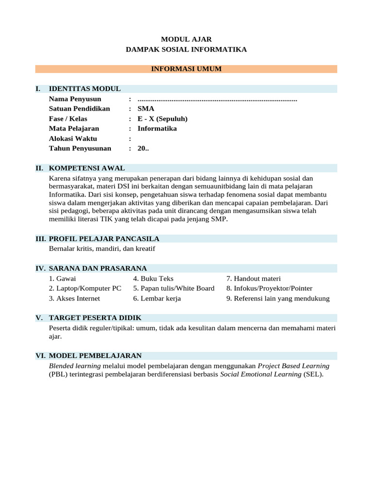 Informatika Bab 8 - Dampak Sosial Informatika | PDF