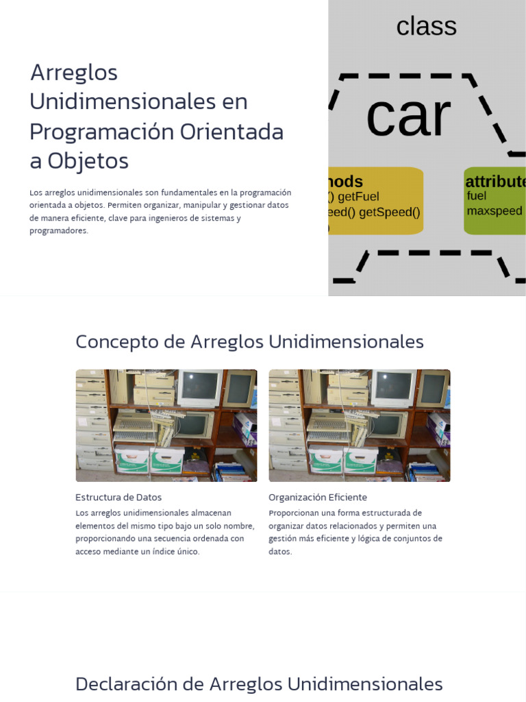 G7PPT Arreglos Unidimensionales en Programación Orientada a Objetos ...