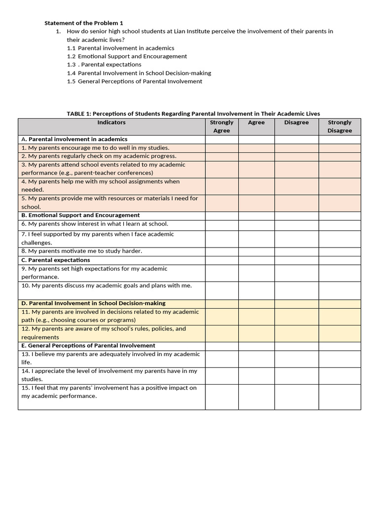 Sample Questionnaire | PDF