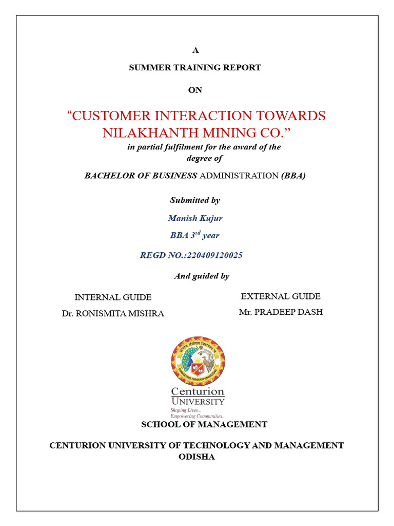 Internship Nilakhantha Mining Co. | PDF | Anthracite | Sampling (Statistics)