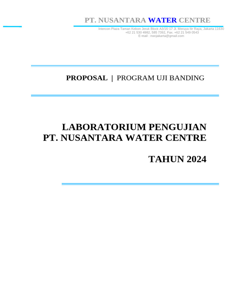 Proposal Uji Banding NWC | PDF