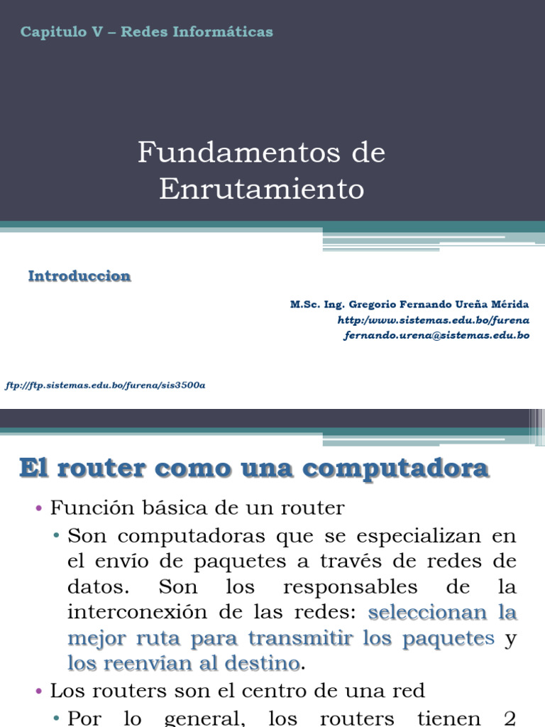 Fundamentos de Enrutamiento - 1 | PDF | Enrutador (Computación) | Protocolos de internet