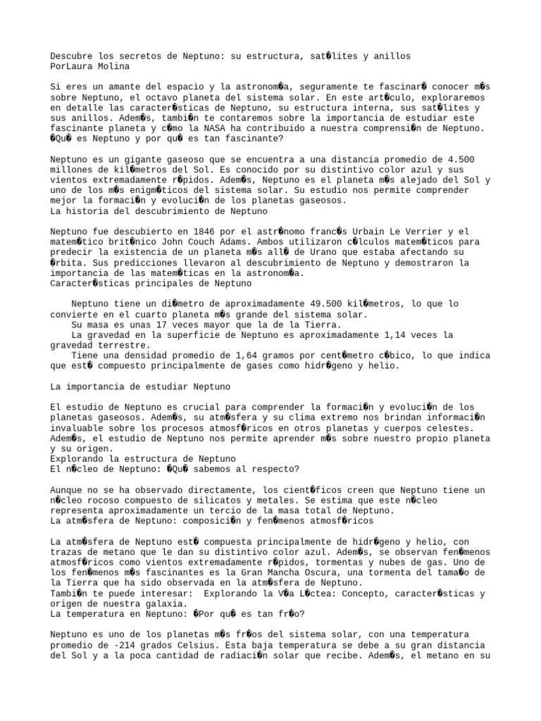 Nuevo Documento de Texto | PDF | Neptuno | Planetas