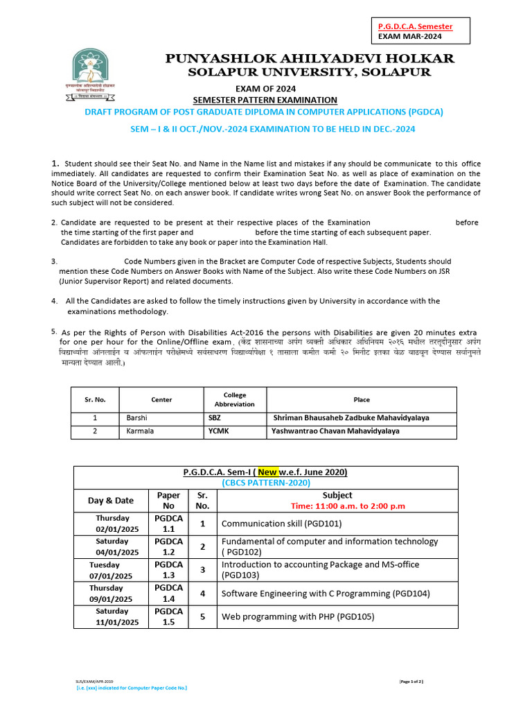 PGDCA Draft OCT-2024 (25-11-2024) | PDF | Software Engineering | Computing