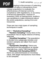 SAMPLE - 2 Audit Sampling Techniques and Sample Selection Methods | PDF | Sampling (Statistics ...