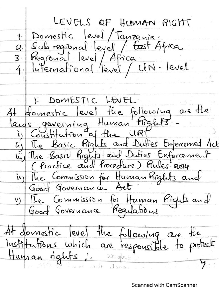 Mlimi Esq. - Human Rights Notes | PDF