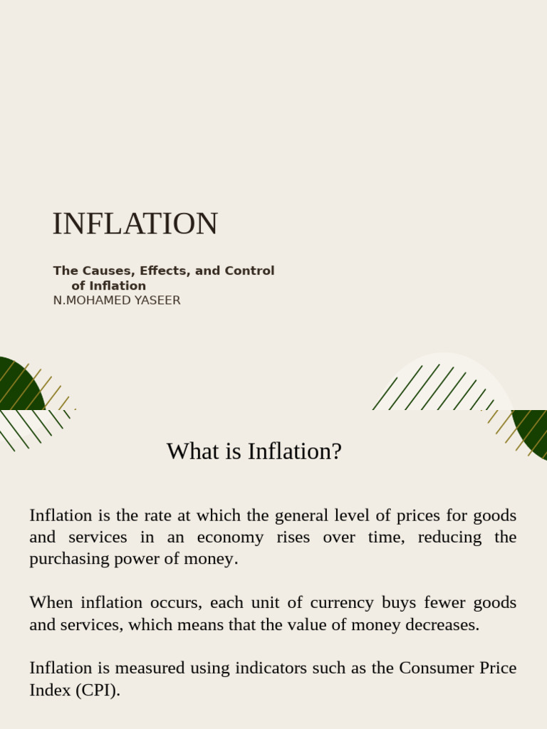 Inflation: Causes and Control | PDF | Inflation | Consumer Price Index