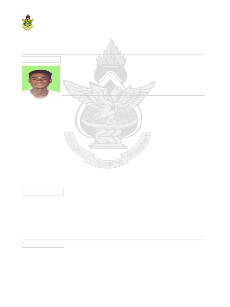 KNUST 2024 Undergraduate Application Form | PDF | University And ...