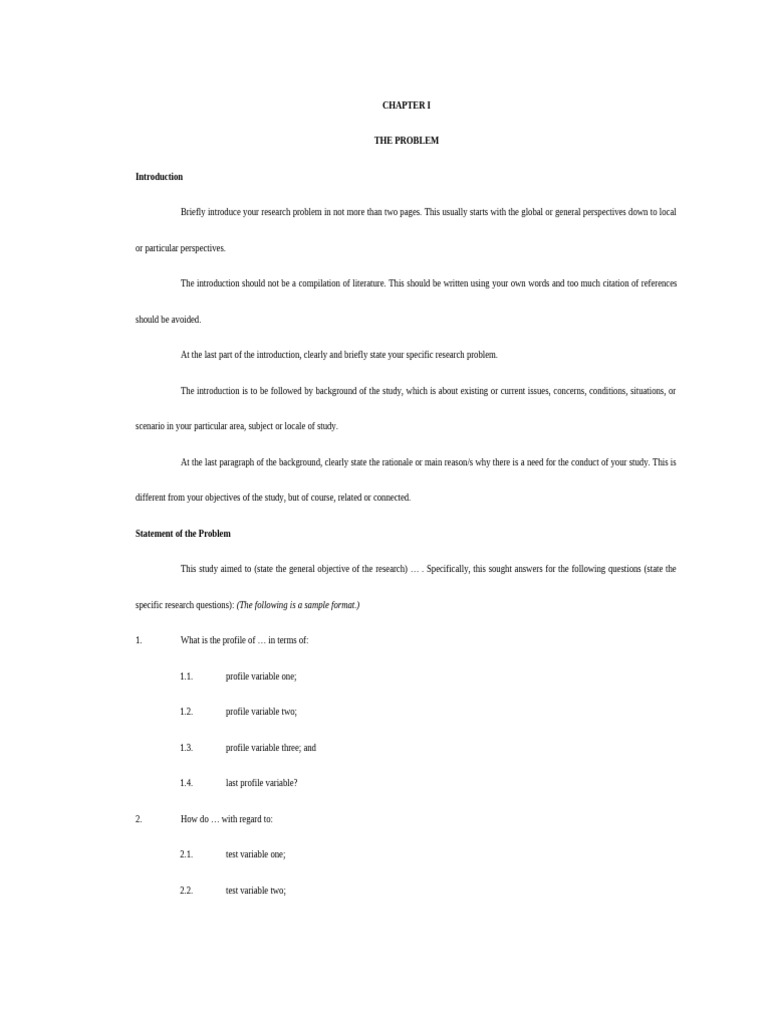Pb Thesis Format 2023 Main Body Revised Pdf Statistics Survey