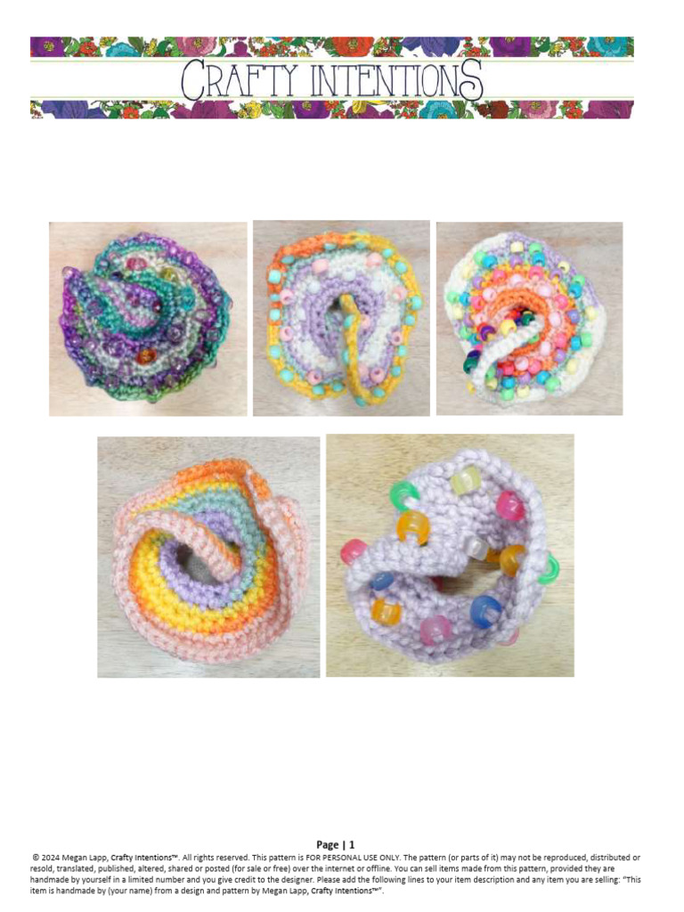 En Free Beaded Mobius Fidget Pattern by Crafty Intentions | PDF ...