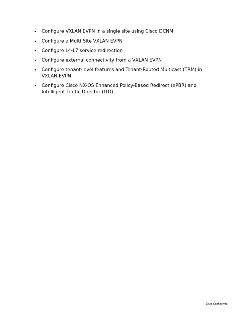 Configure Vxlan Evpn In A Single Site Using Cisco Dcnm Topics Pdf