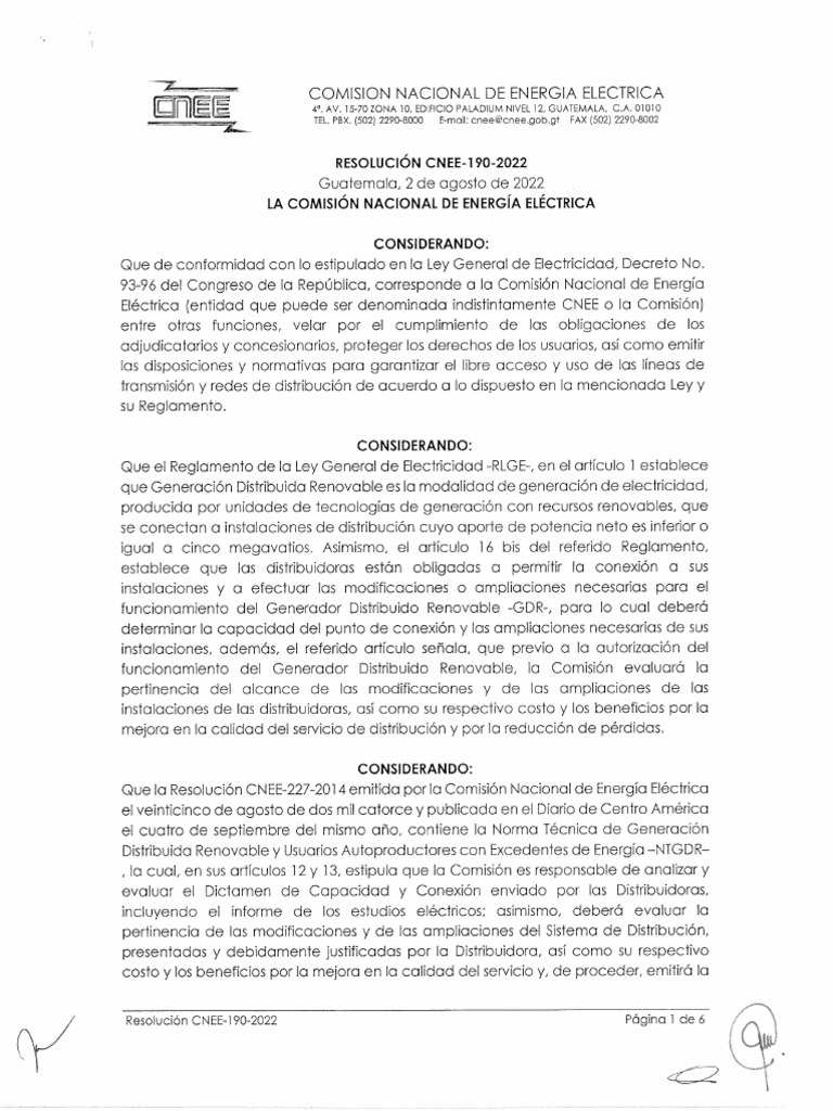 CNEE-190-2022 Conexion A 13 8kv | PDF