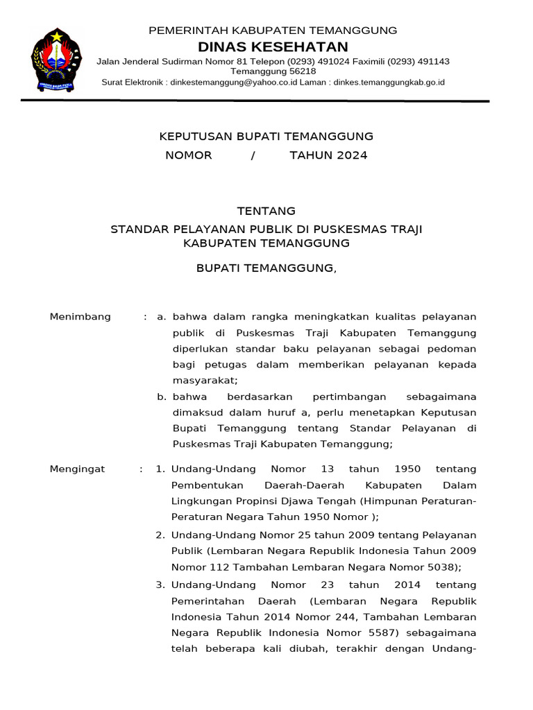 Standar Pelayanan 2024 - 0022 | PDF