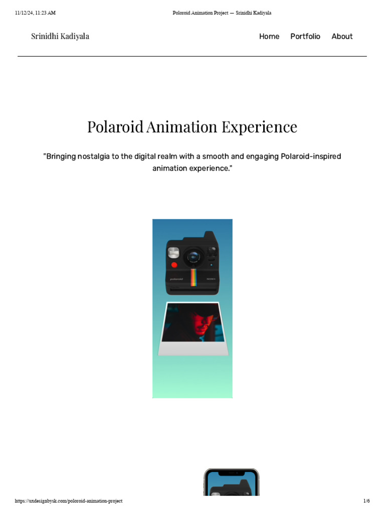 Poloroid Animation Project | PDF | Design