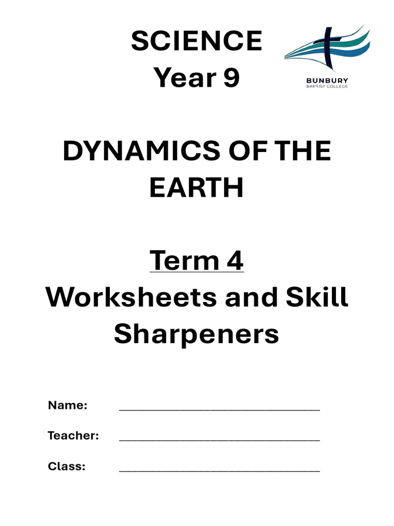 Dynamics of The Earth Worksheet Booklet | PDF | Plate Tectonics | Volcano