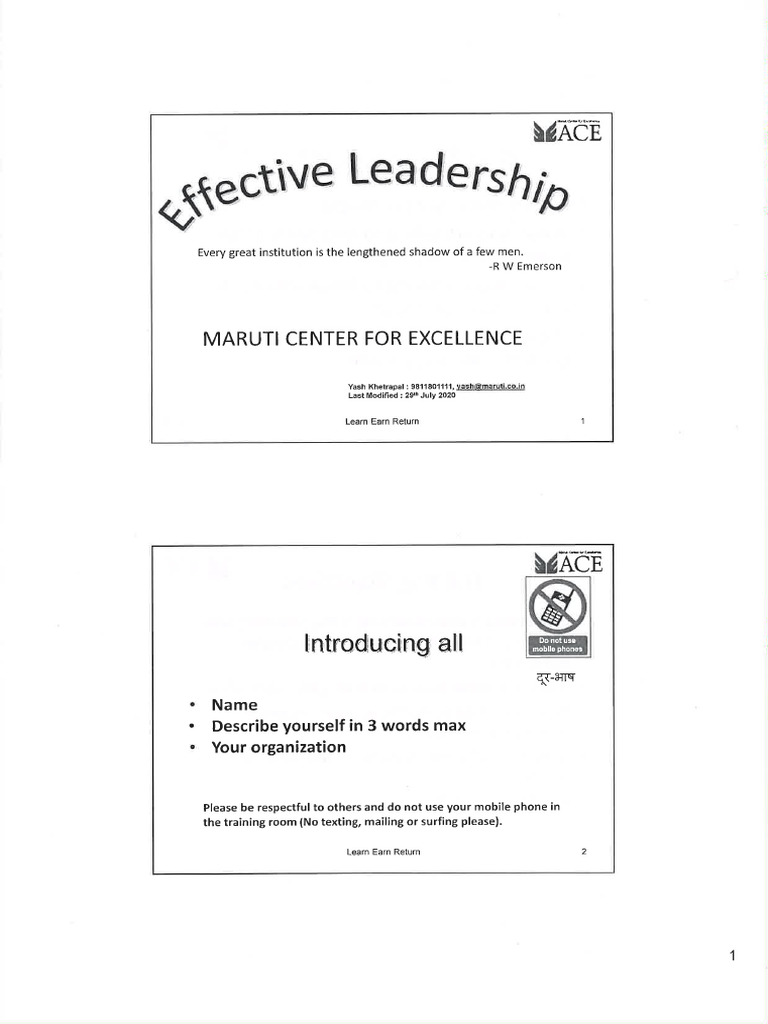 Effective Leadership | PDF