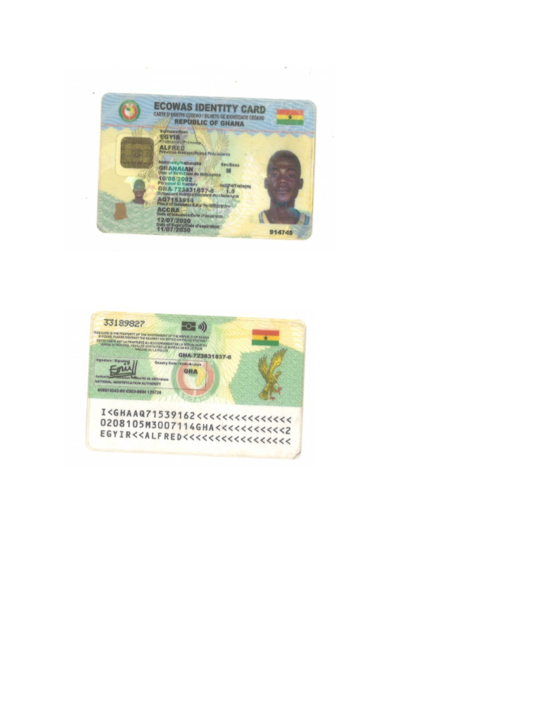 Egyir GH Card - 125620 | PDF