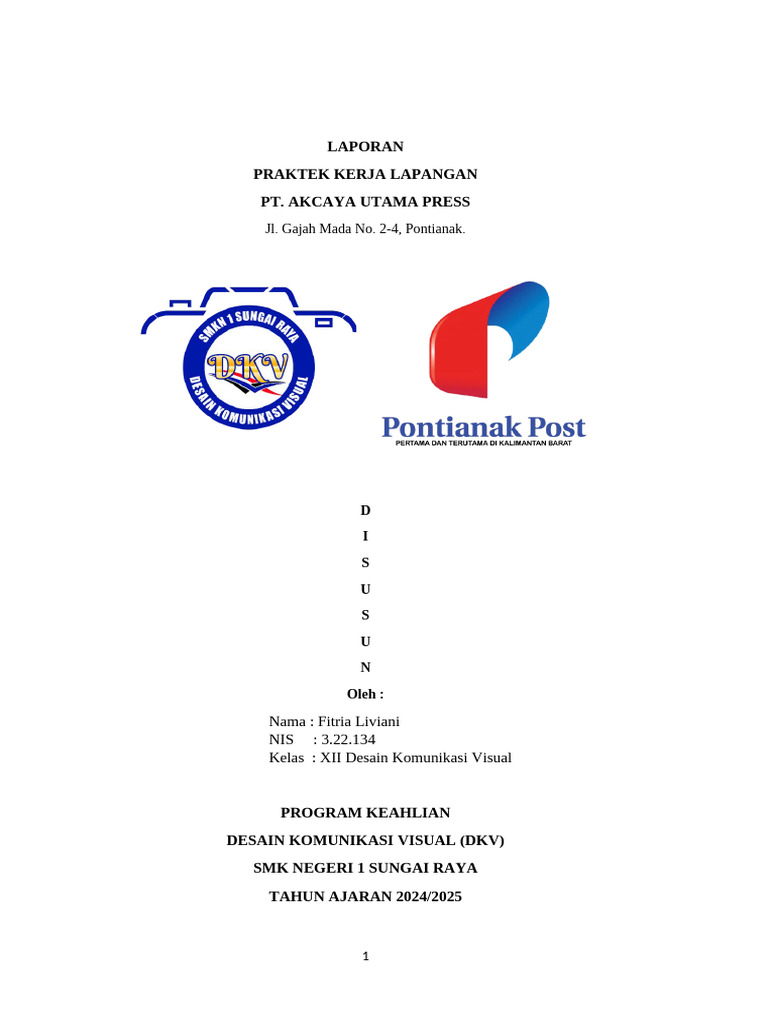Laporan PKL Fix | PDF