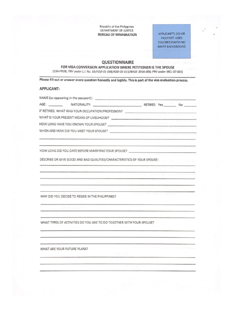 13A Questionnaire | PDF