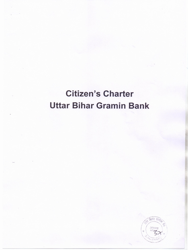 Citizen Charter Pdf Banks Cheque