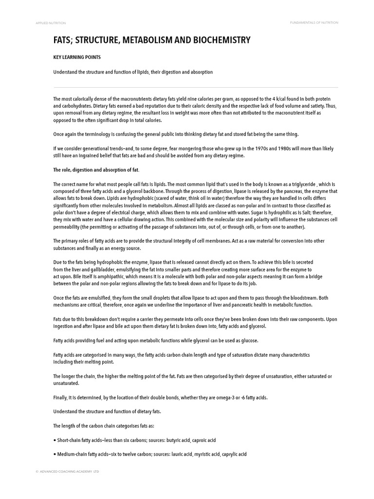 Fats-Structure | PDF | Fat | Diet & Nutrition