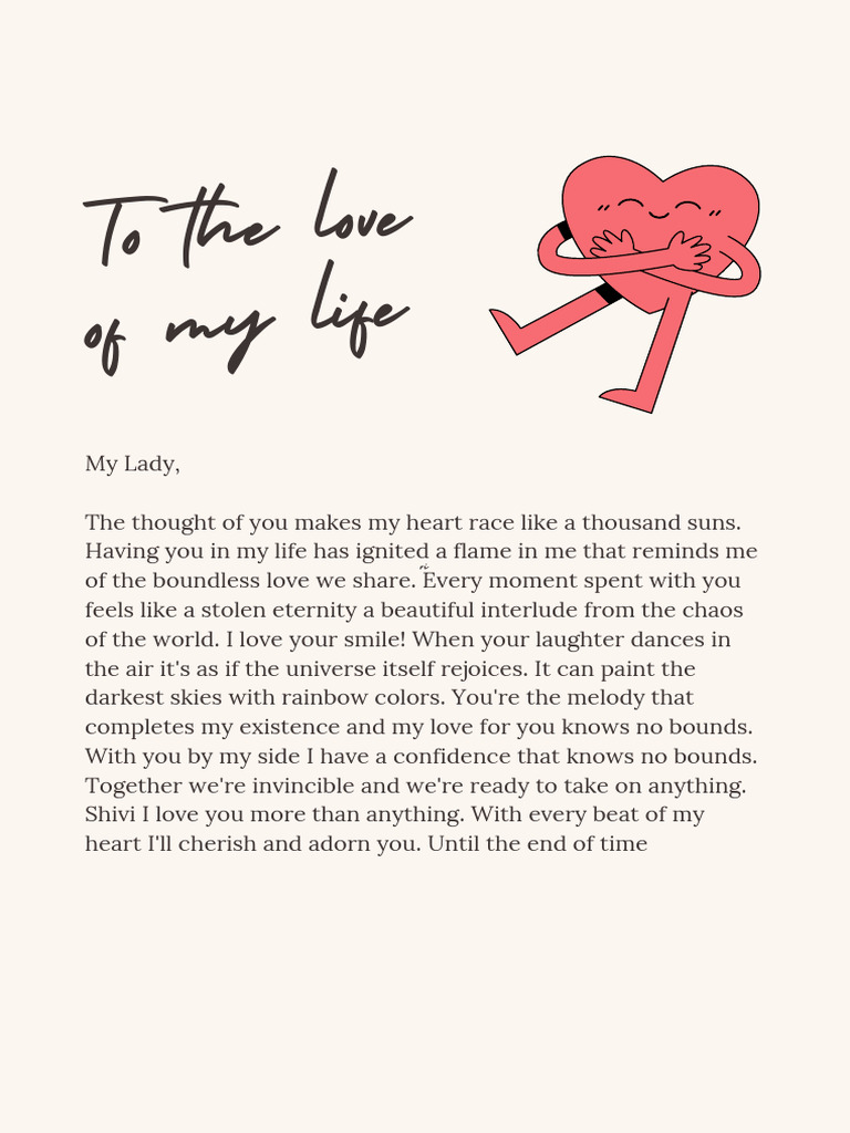 Love Letter to Shivi: Boundless Affection | PDF
