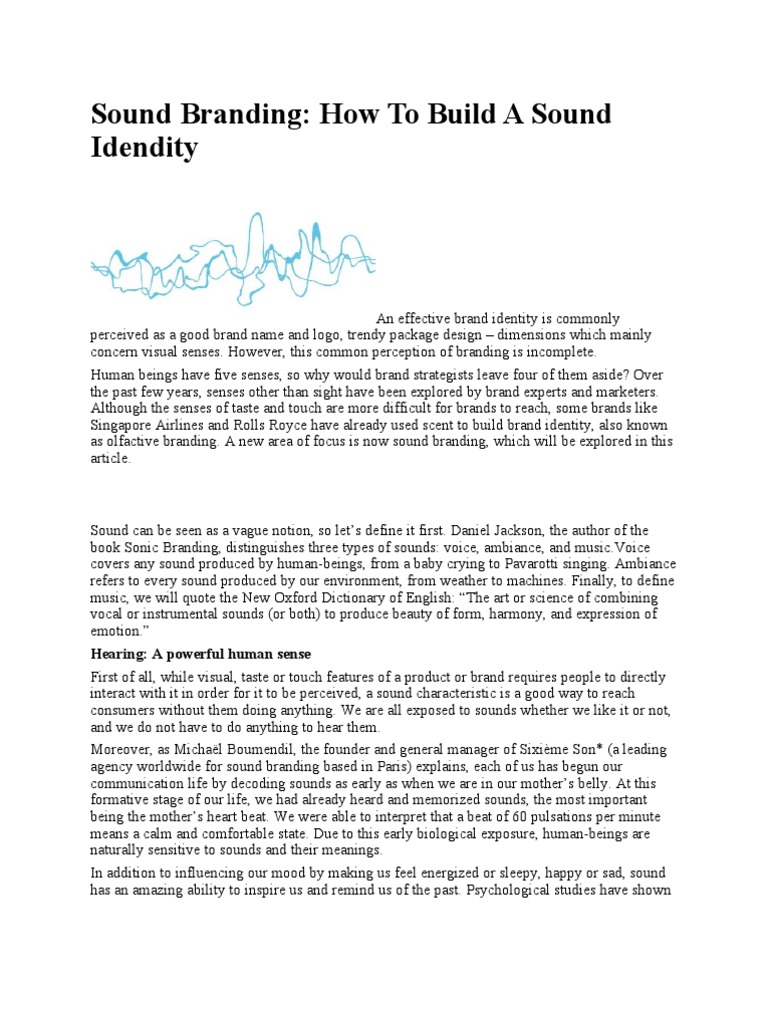 Crafting Your Brand's Sound Identity | PDF | Brand | Perception