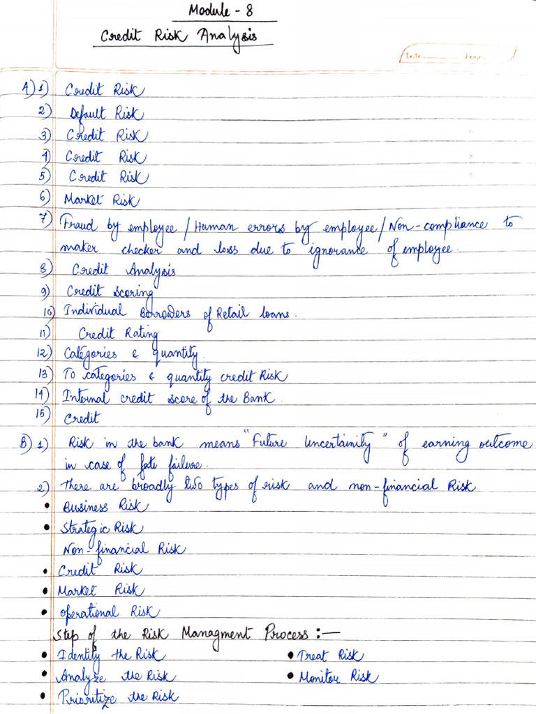 Credit Risk Analysis Overview | PDF