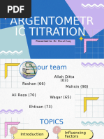 Argentometric Titration | PDF | Titration | Chemistry