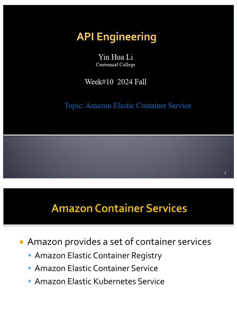 Week#10(ECS) | PDF | Amazon Web Services | Computer Cluster