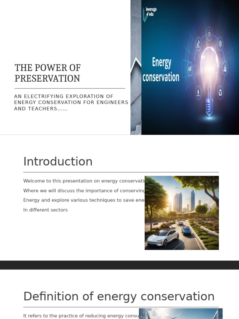 Energy Conservation | PDF