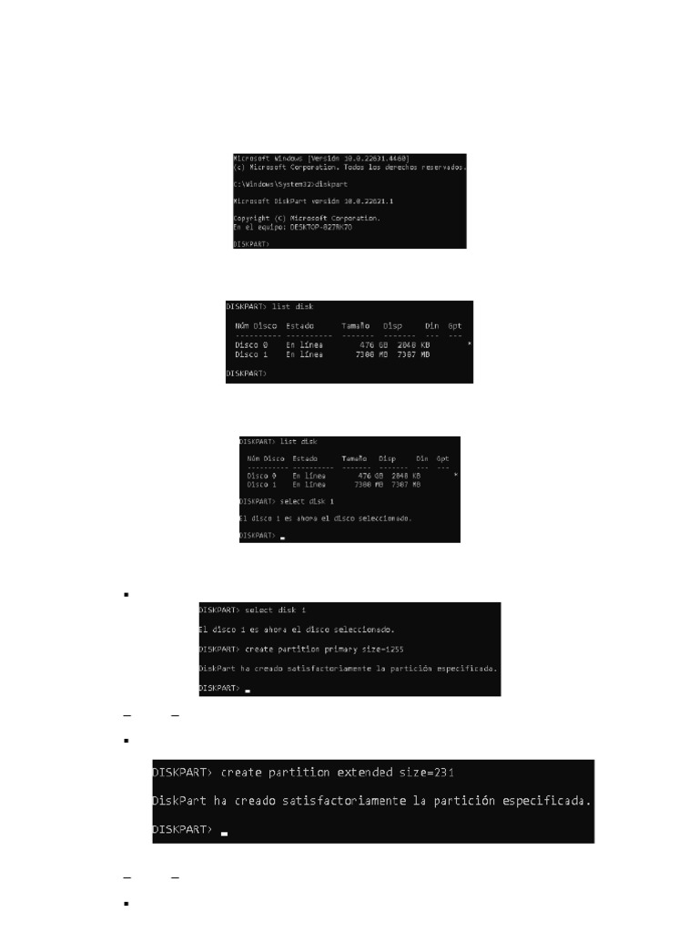Guía de Particiones con DiskPart | PDF