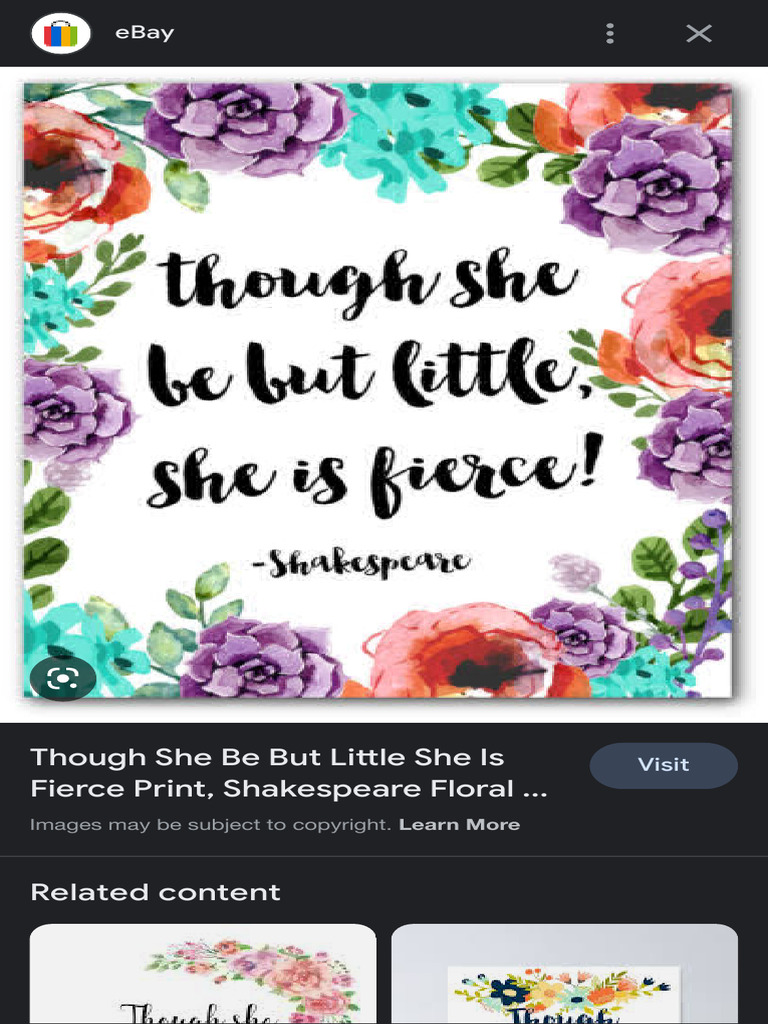 Though She Is Little She Is Fierce - Google Search | PDF