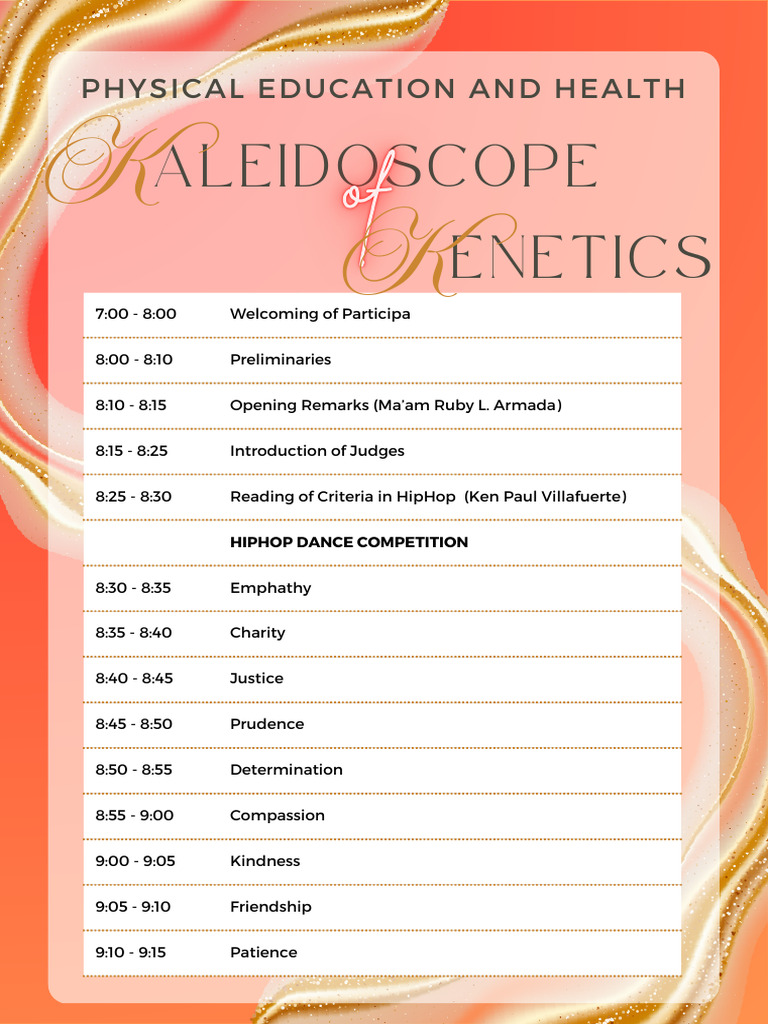 Kaleidoscope of Kenetics Program Flow | PDF