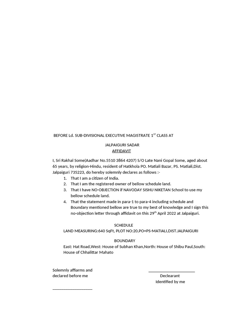 Before The Notary Public at Jalpaiguri | PDF | Affidavit | Public Law