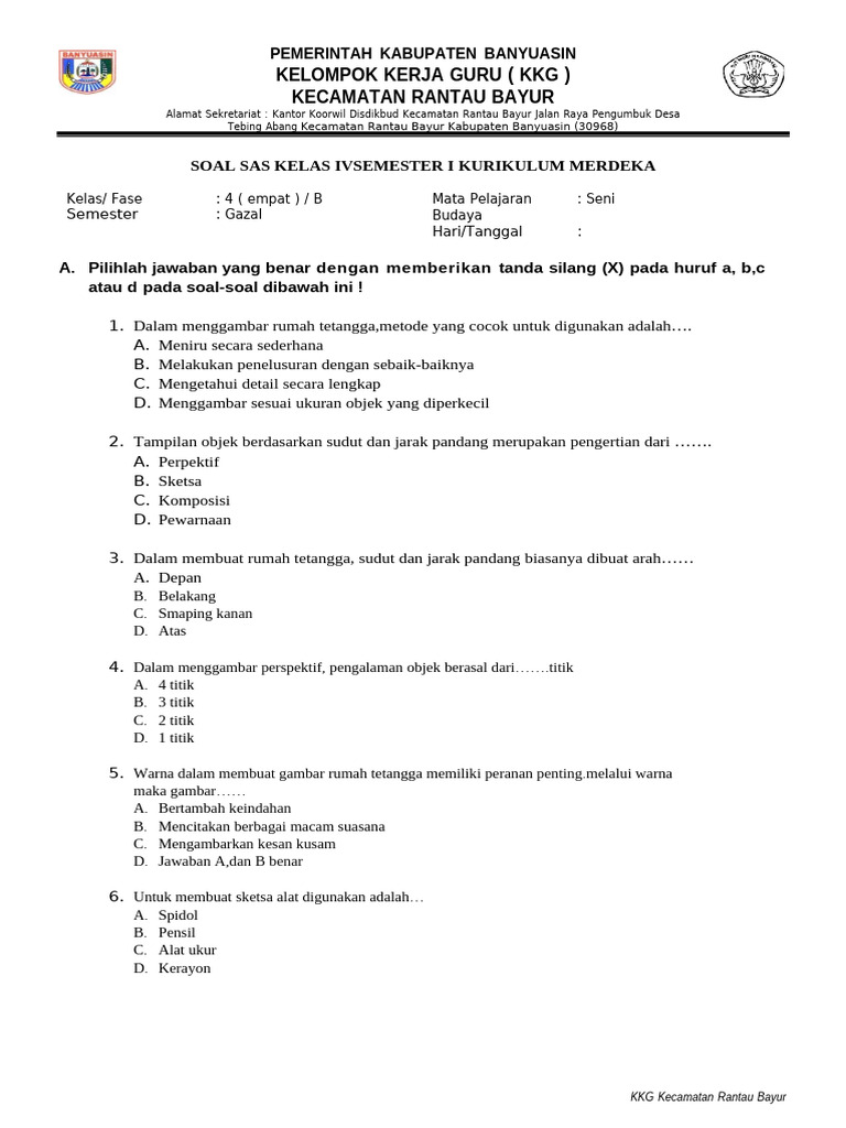 SAS Seni Budaya Kelas 4 | PDF