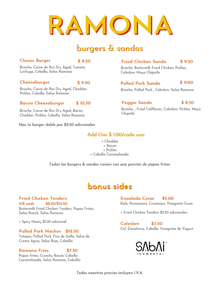 Ramona Menu Tejedora 3 | PDF