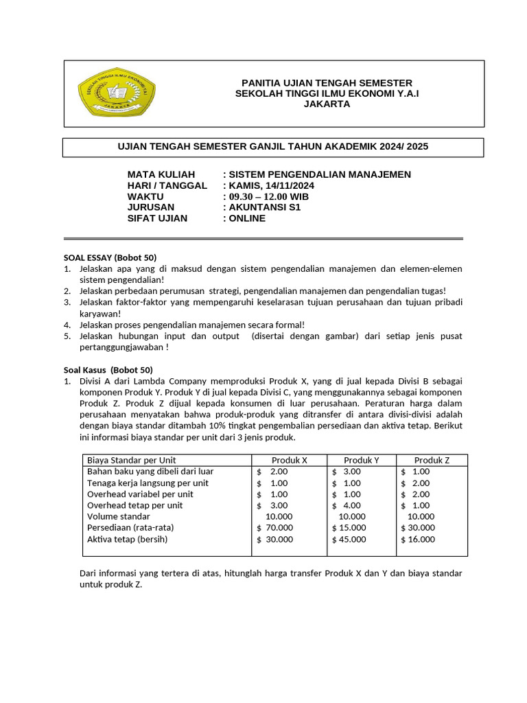 soal_34_Soal UTS SPM Ganjil 2024-2025 | PDF
