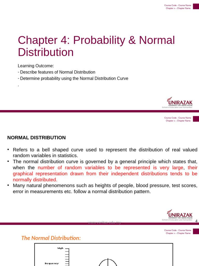 Chapter 4 - Probability and Normal Distribution | PDF | Standard Deviation | Probability ...