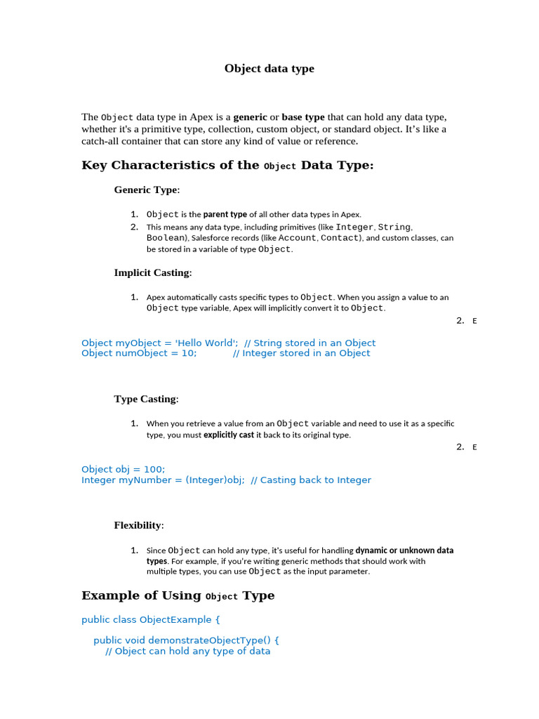 Object data type | PDF | Data Type | Boolean Data Type Object data type | PDF | Data Type | Boolean Data Type