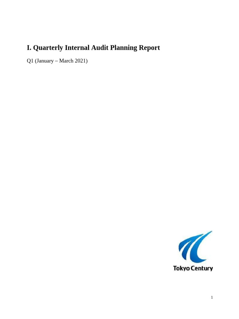 Q1 2021 Internal Audit Planning Report | PDF | Audit | Regulatory ...