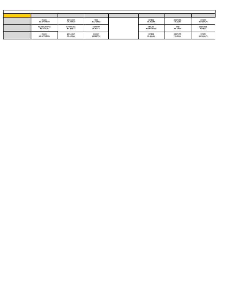 Class X Online Class Schedule | PDF