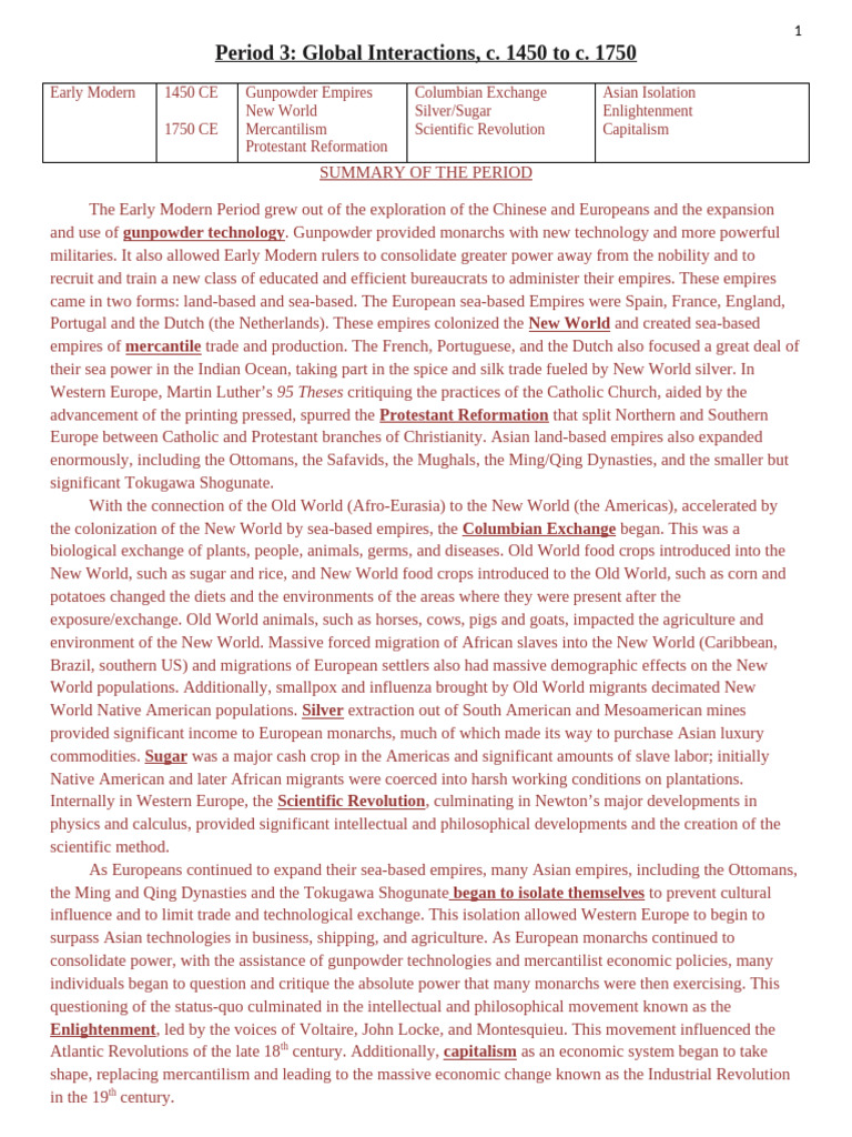 APWH book Period 3 modern for quizzes (2) | PDF | Trade | Agriculture