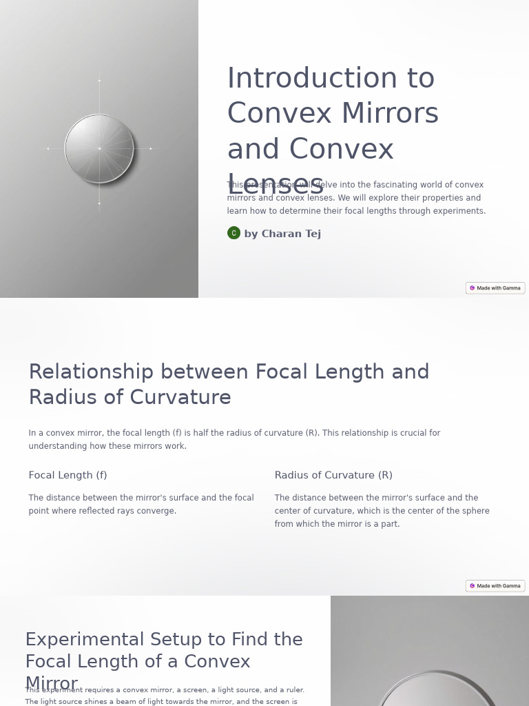 Introduction-to-Convex-Mirrors-and-Convex-Lenses | PDF | Mirror | Glass Engineering And Science