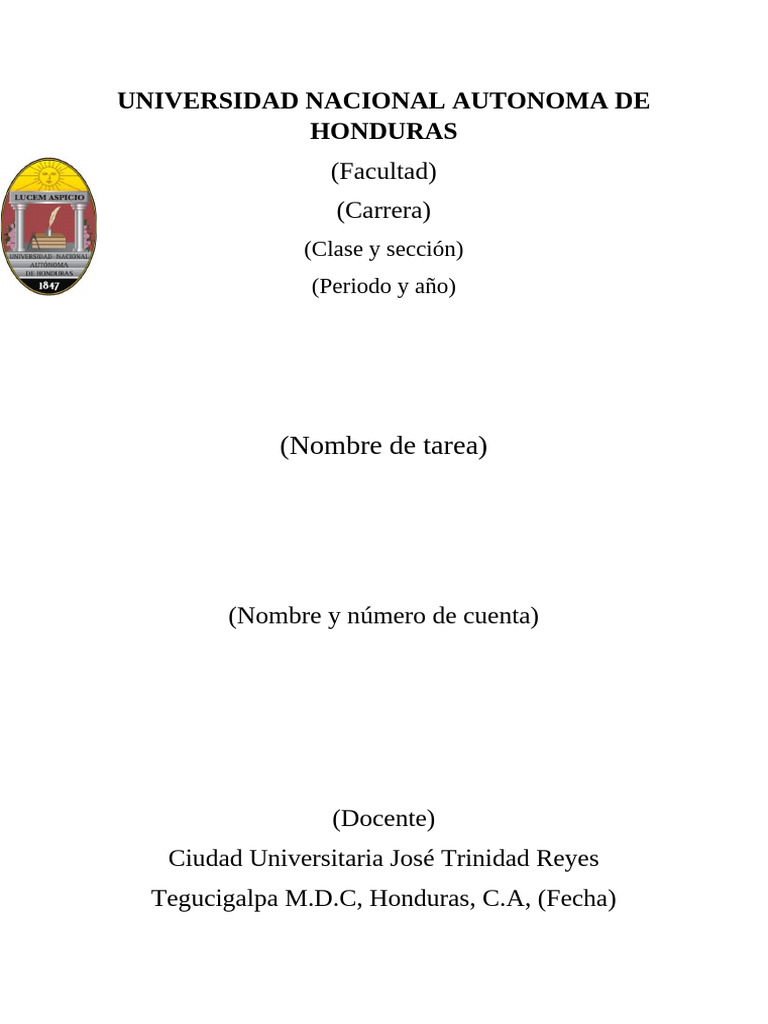 Formato de portadas de tareas | PDF